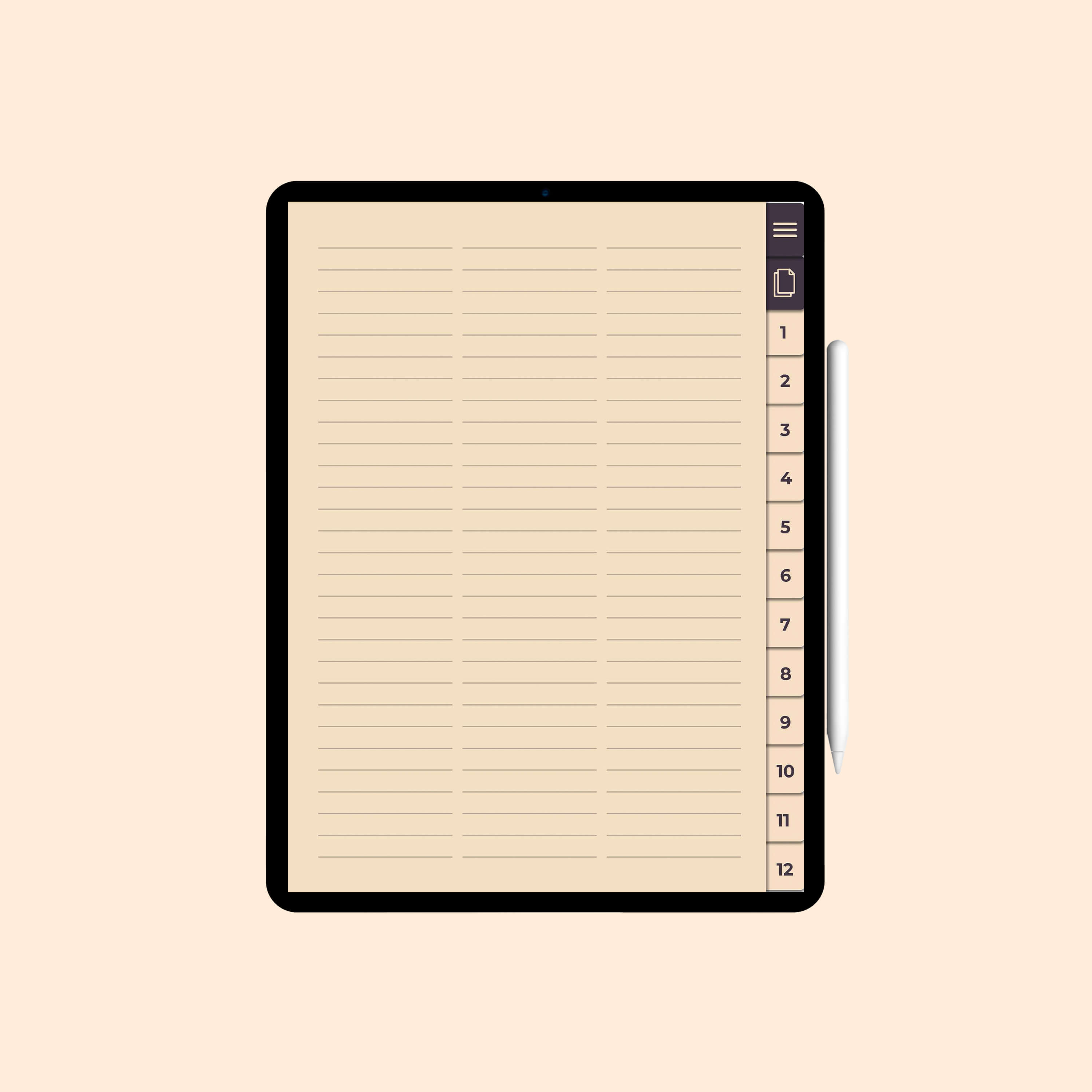 Caderno Digital “Midnight” com 12 divisórias – BOOKSTAN SHOP